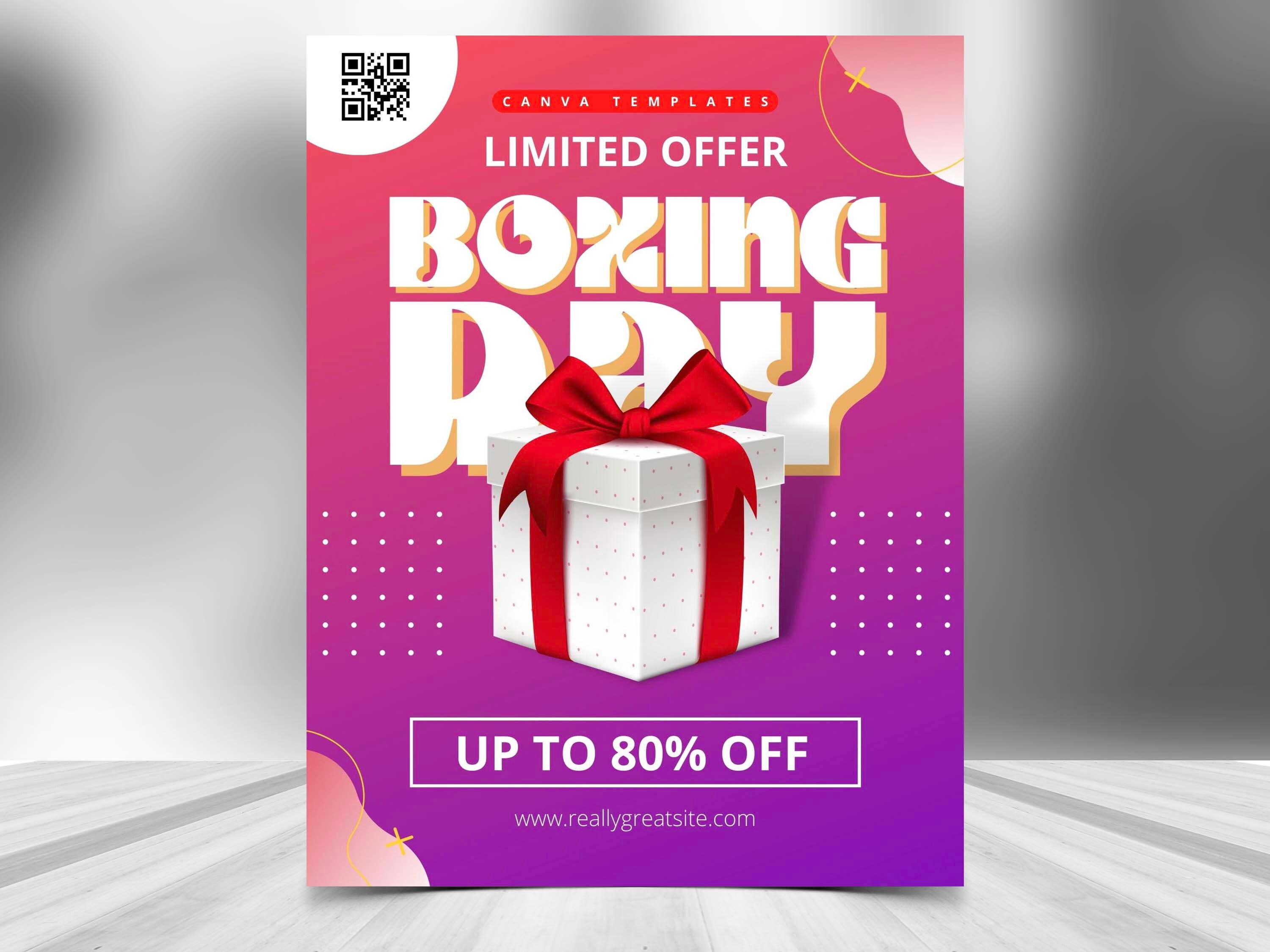 BOXING DAY FLYER Diy Editable Canva Template, Printable & Social Media ...