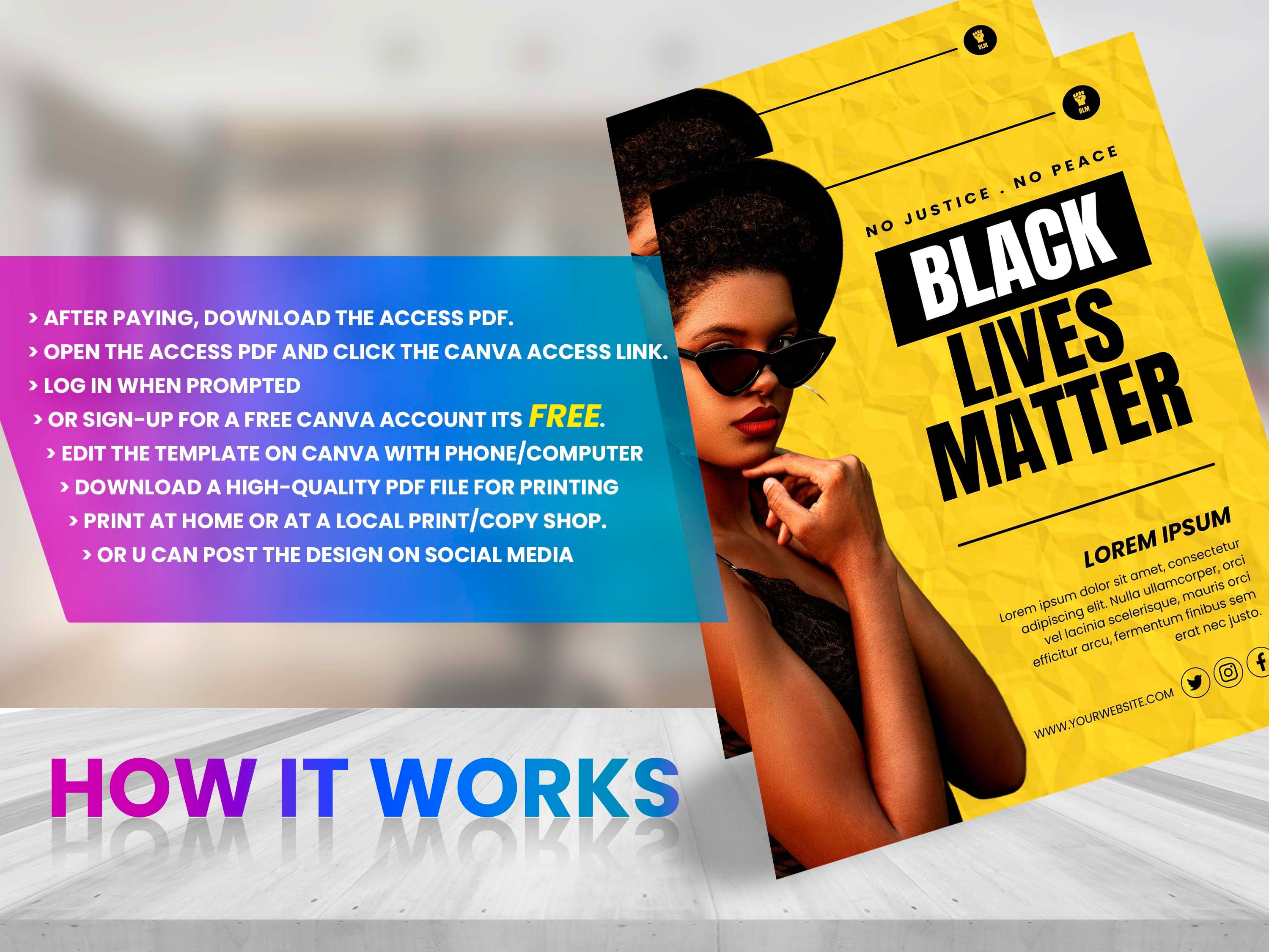 BLACK HISTORY MONTH Flyer Diy Editable Canva Template, Printable ...