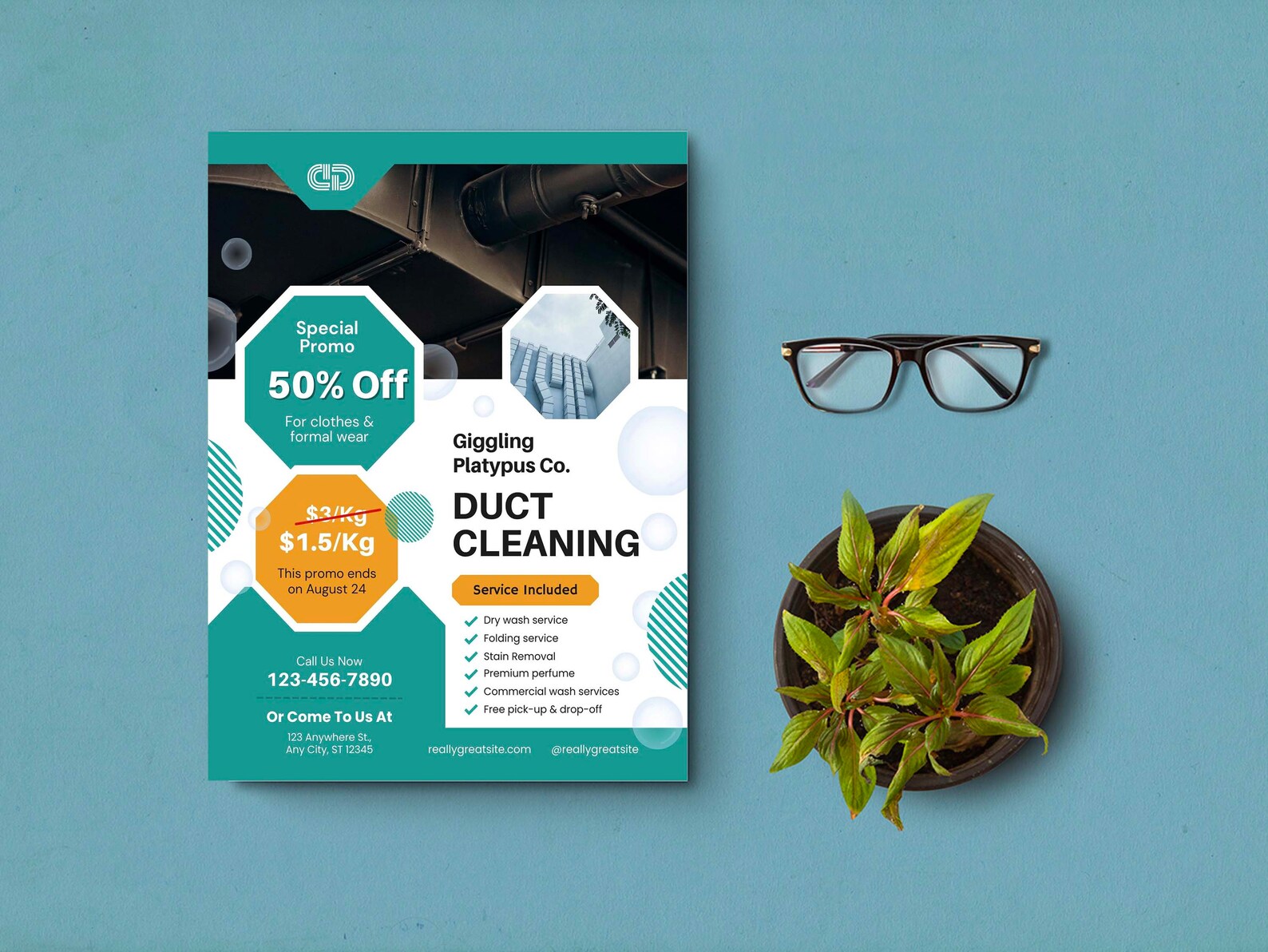 AIR DUCT CLEANING Flyer Diy Editable Canva Template, Printable & Social ...