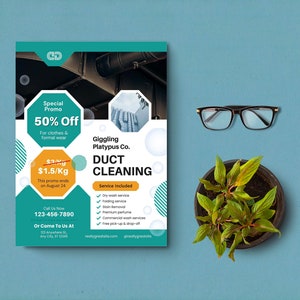 AIR DUCT CLEANING Flyer Diy Editable Canva Template, Printable & Social ...