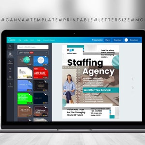 STAFFINF AGENCY FLYER Diy Editable Canva Template, Printable & Social ...