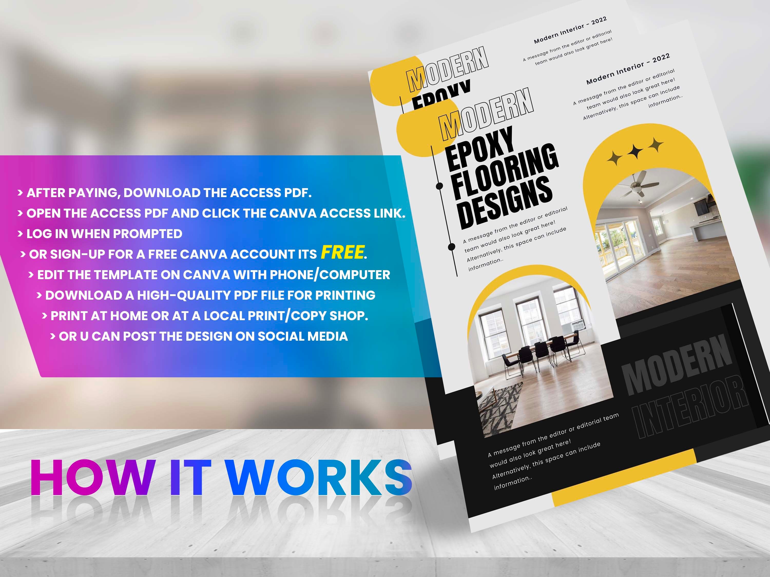 EPOXY FLOORING FLYER Diy Editable Canva Template, Printable & Social ...