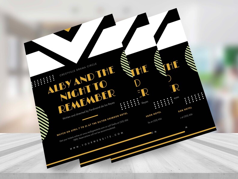 DRAMA CLUB FLYER Diy Editable Canva Template, Printable & Social Media ...
