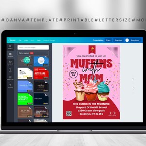 MUFFIN MOM FLYER Diy, Editable Canva Template, Printable & Social Media ...