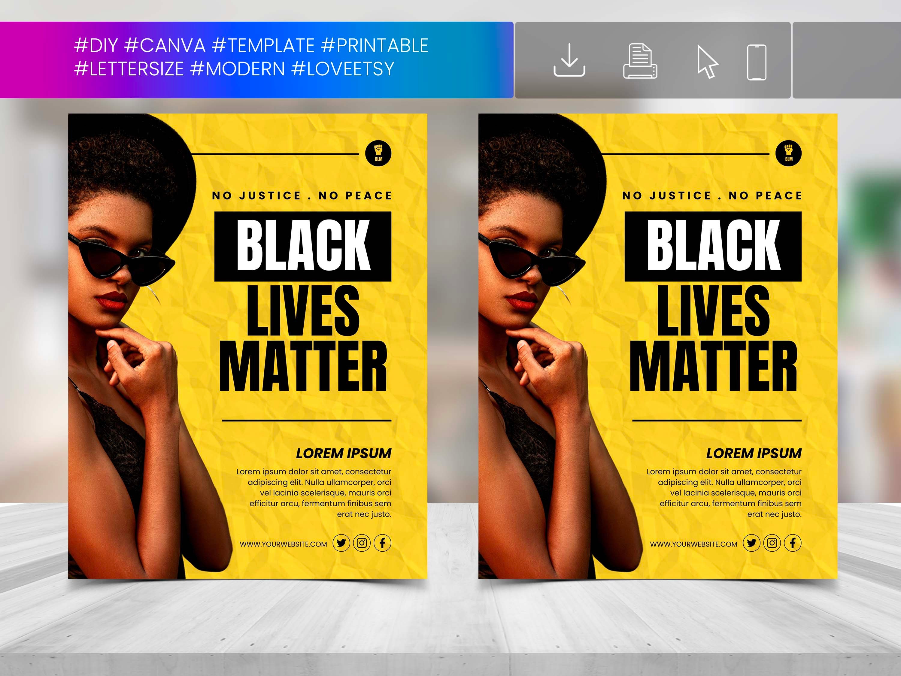 BLACK HISTORY MONTH Flyer Diy Editable Canva Template, Printable ...