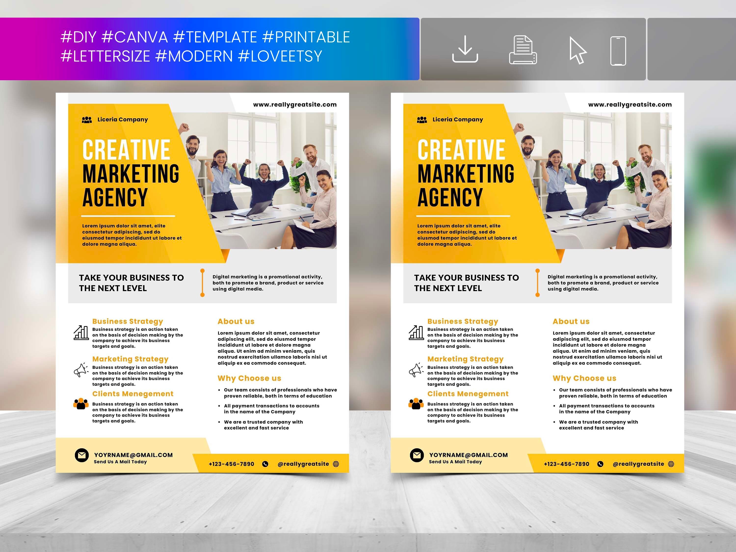 STAFFINF AGENCY FLYER Diy Editable Canva Template, Printable & Social ...