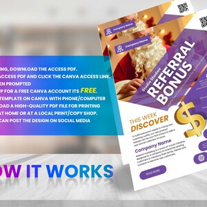 REFERRAL BONUS FLYERS Diy Editable Canva Template, Printable & Social ...