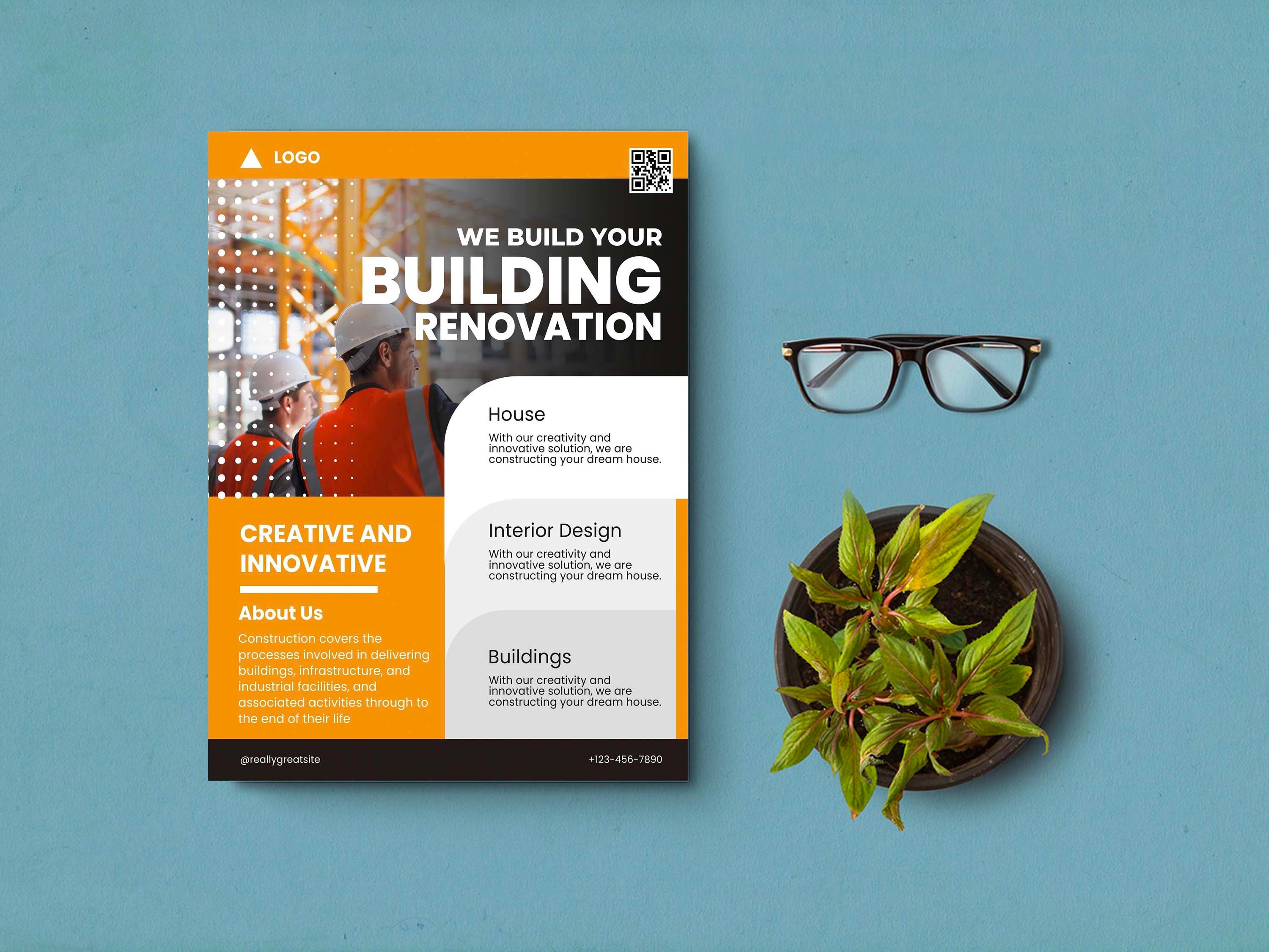 BUILDING RENOVATION FLYER Diy Editable Canva Template, Printable ...