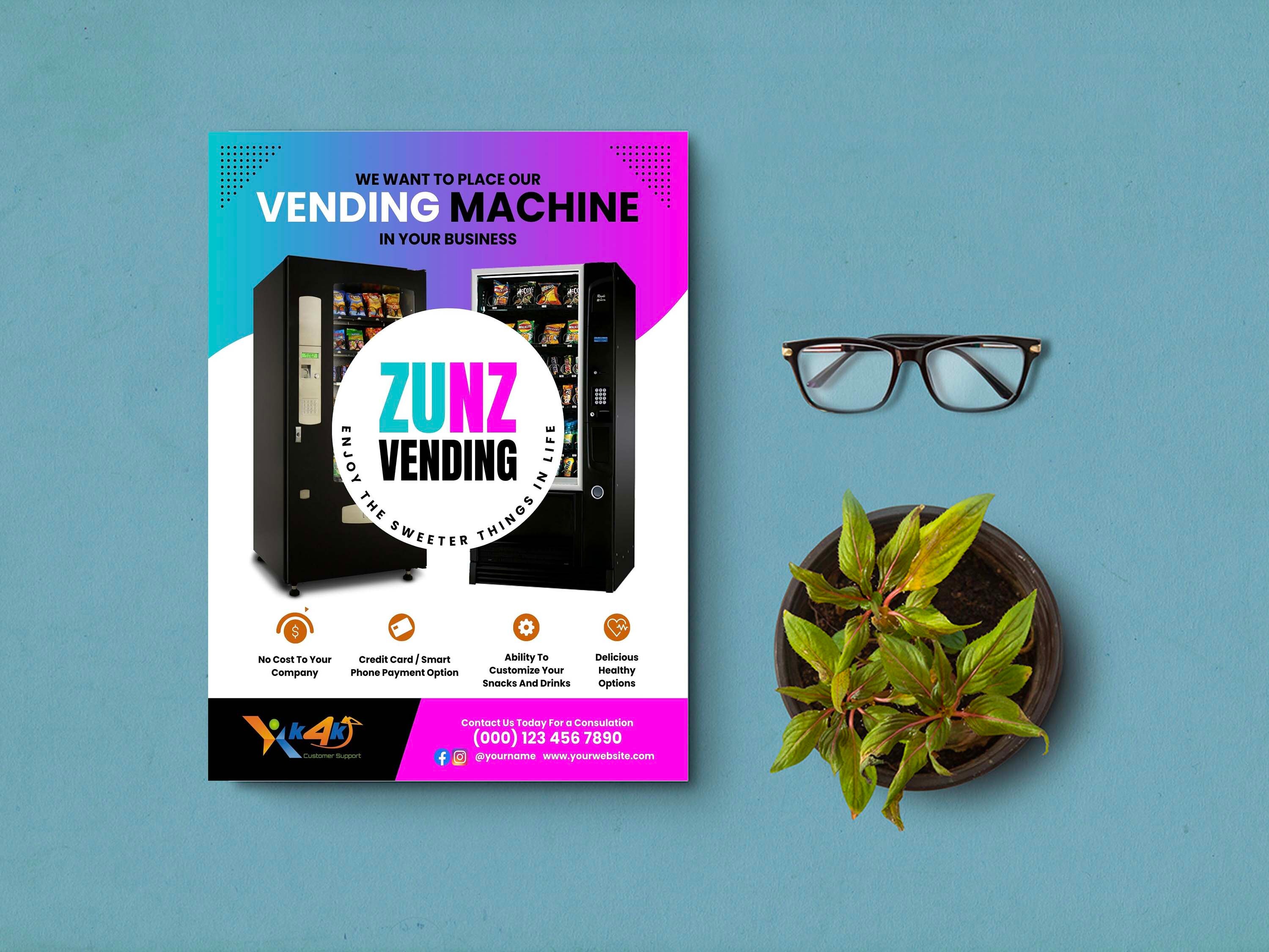 VENDING MACHINE FLYERS Diy Editable Canva Template, Printable & Social ...
