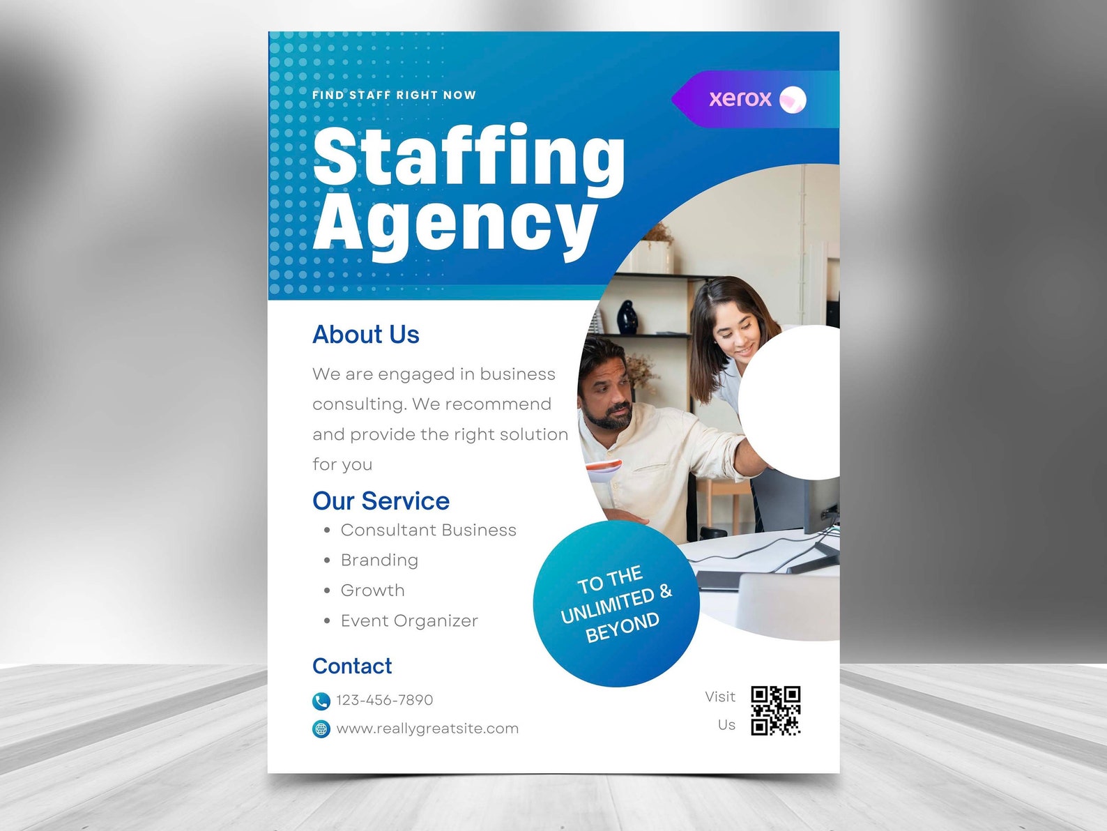 STAFFING AGENCY FLYER Diy Editable Canva Template, Printable & Social ...