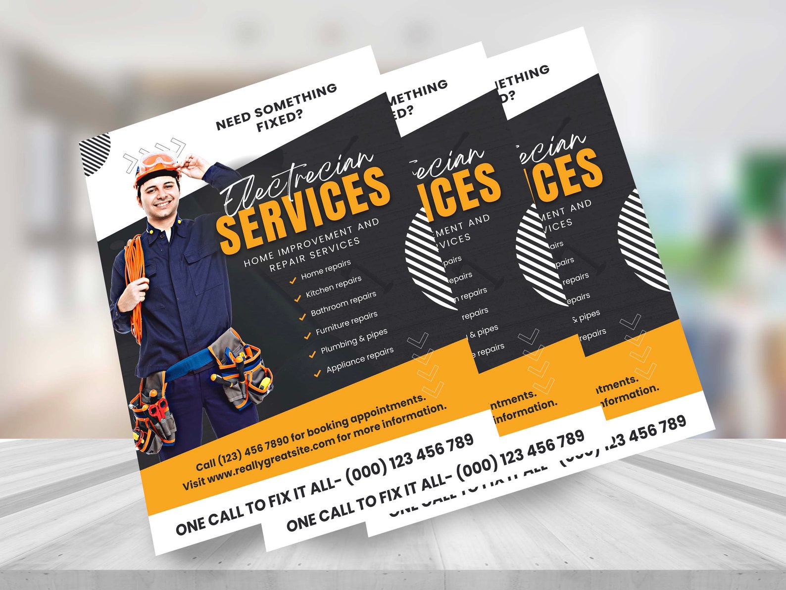 ELECTRICAL CONTRACTOR FLYERS Diy Editable Canva Template, Printable ...