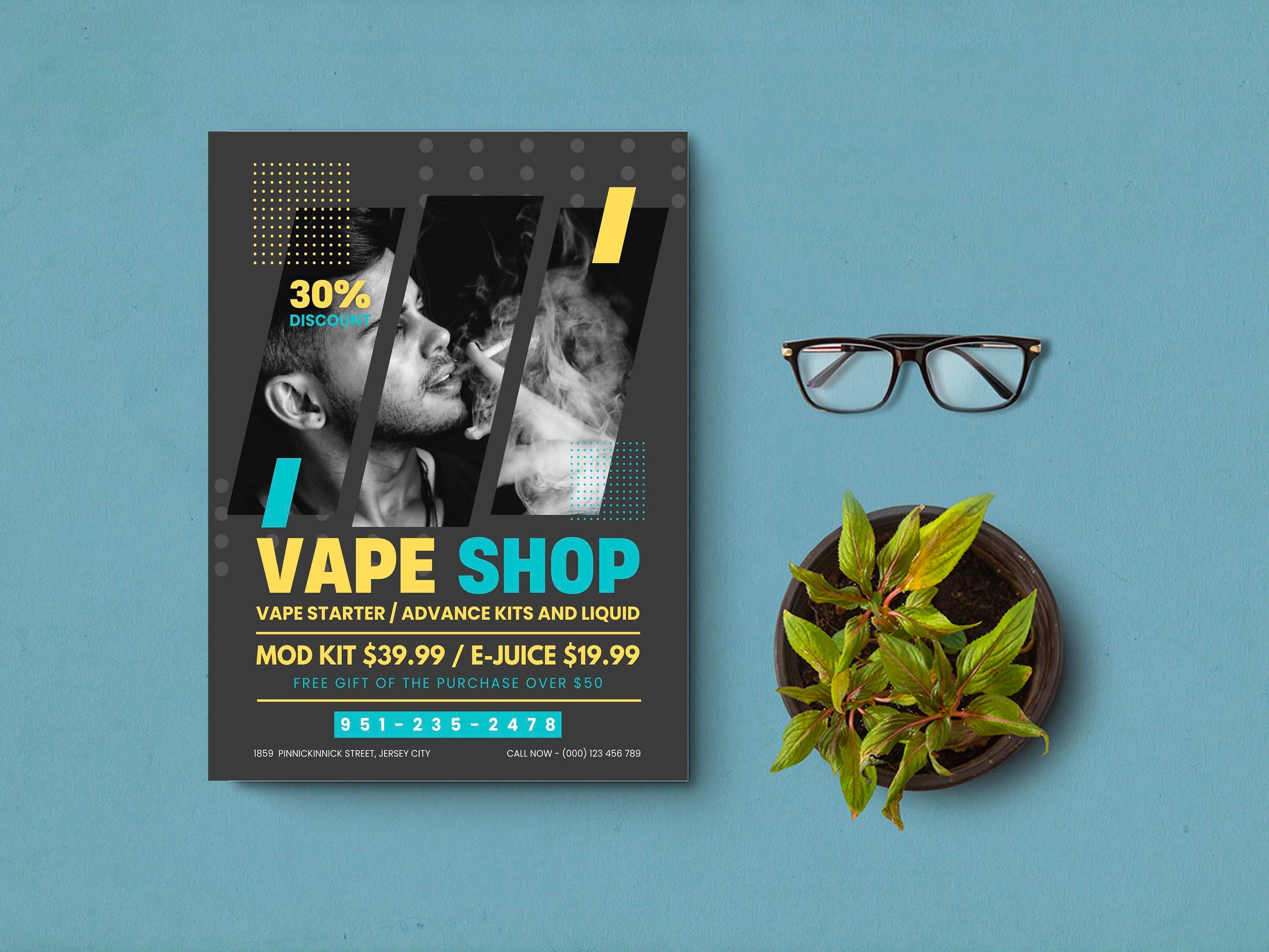 SMOKE SHOP FLYER Diy Editable Canva Template, Printable & Social Media ...