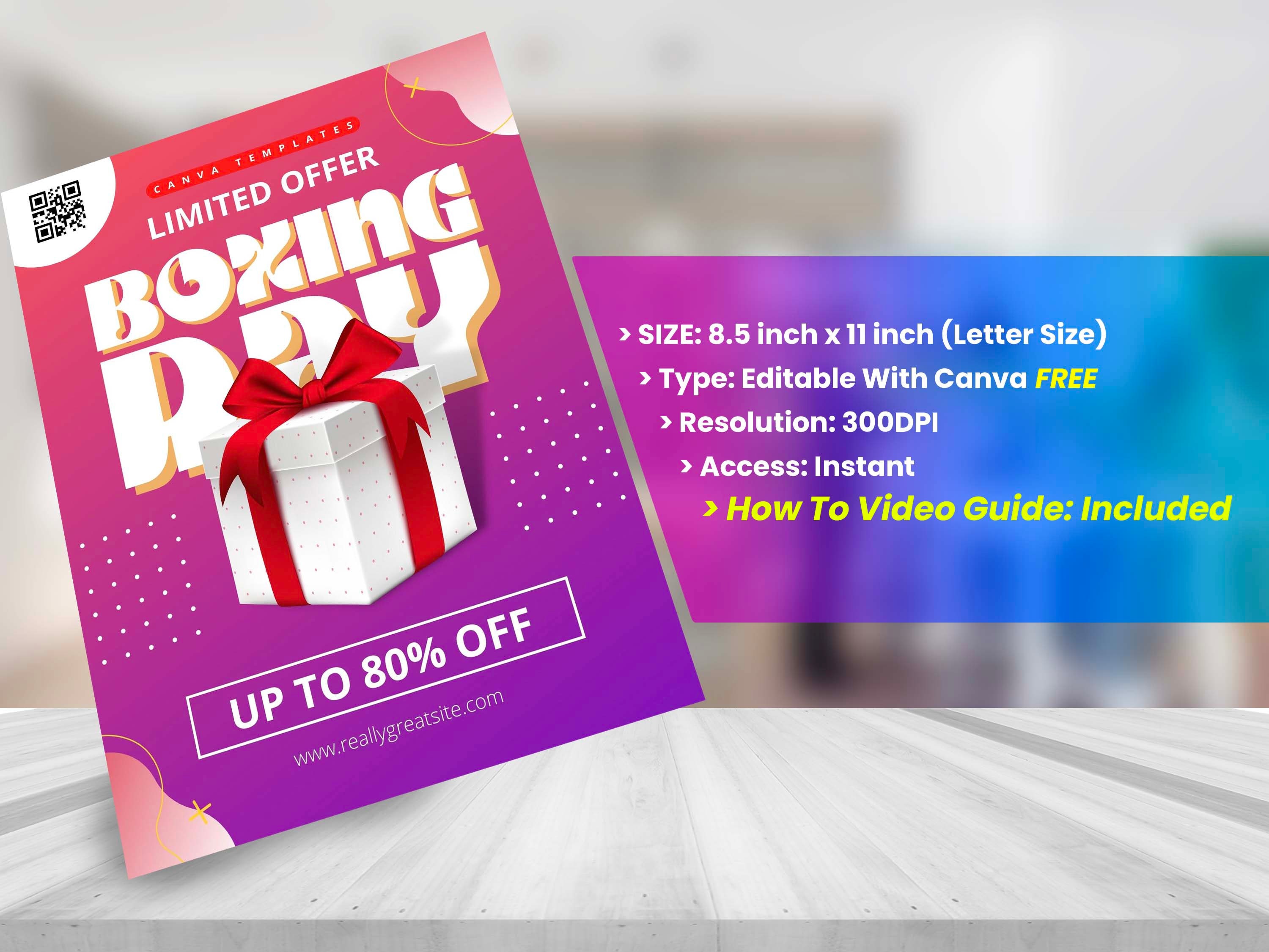 BOXING DAY FLYER Diy Editable Canva Template, Printable & Social Media ...