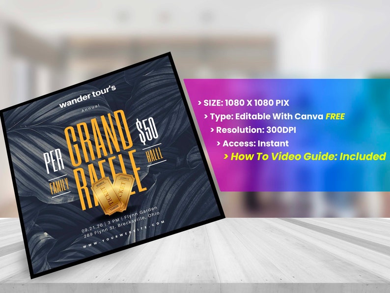 FOUNDRAISER FLYER DIY Editable Canva Template, Printable & Social Media ...
