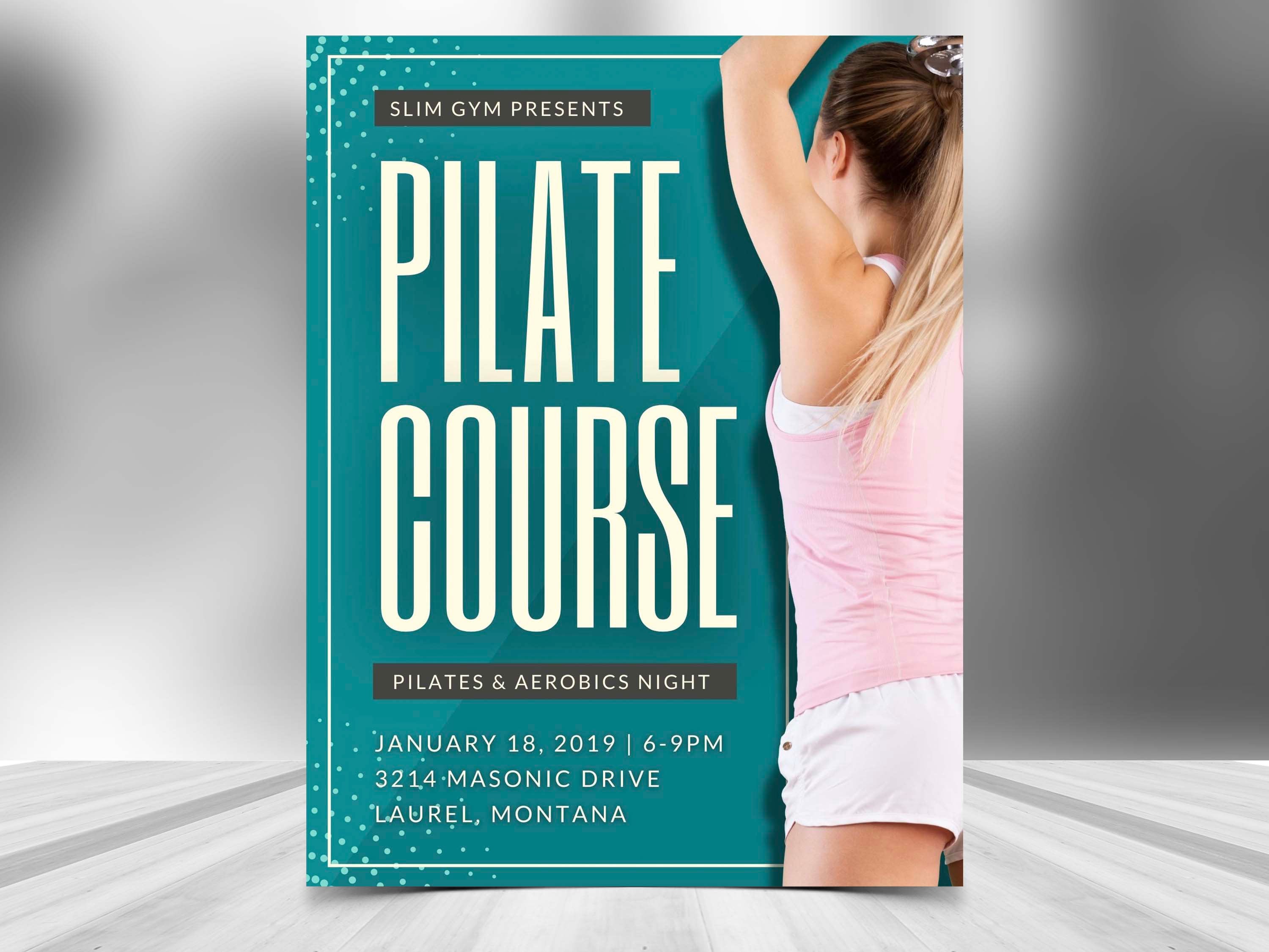 PILATE FLYER DIY Editable Canva Template, Printable & Social Media ...