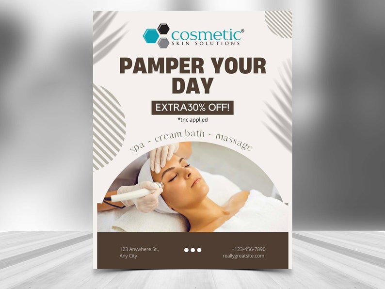 ACNE TREATMENT FLYER Diy Editable Canva Template, Printable & Social ...