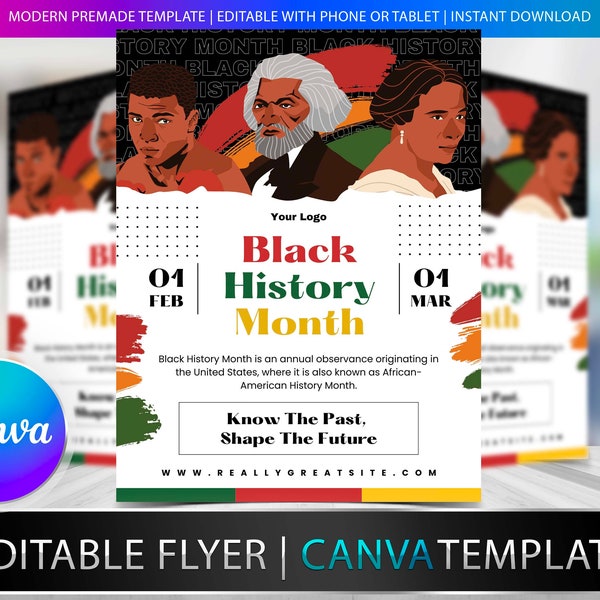 Black History Canva Templates - Etsy