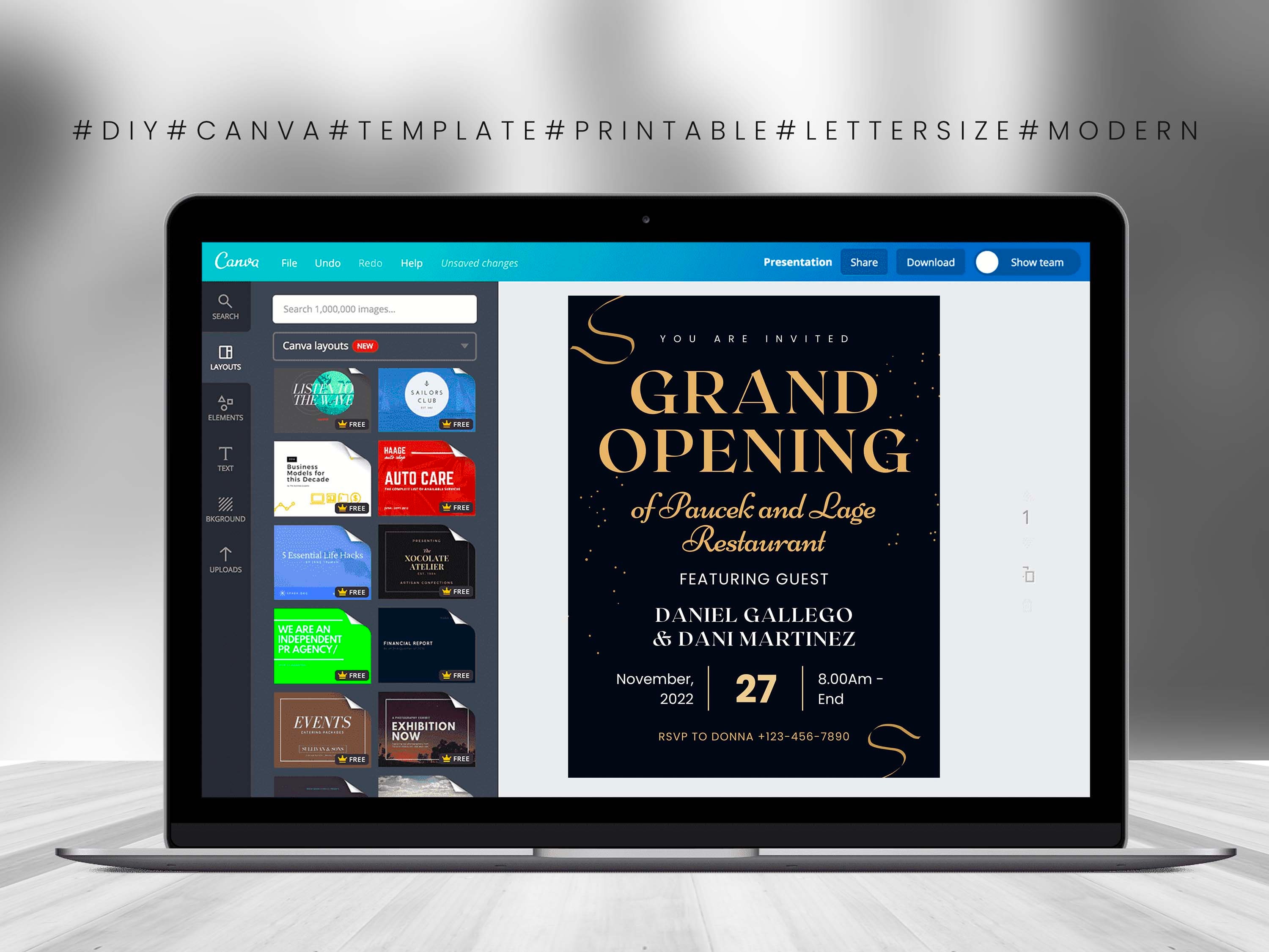 GRAND OPENING FLYER Diy Editable Canva Template Printable & - Etsy