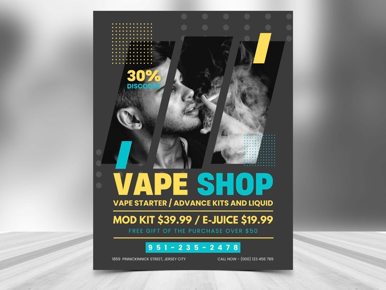 SMOKE SHOP FLYER Diy Editable Canva Template, Printable & Social Media ...