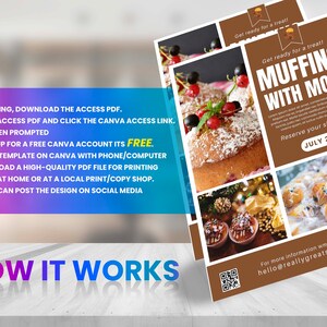 MUFFIN MOM FLYER Diy, Editable Canva Template, Printable & Social Media ...