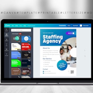STAFFING AGENCY FLYER Diy Editable Canva Template, Printable & Social ...