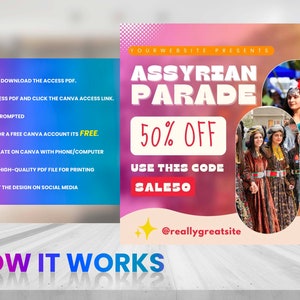 ASSYRIAN NEW YEAR Flyer Diy Editable Canva Template, Printable & Social ...