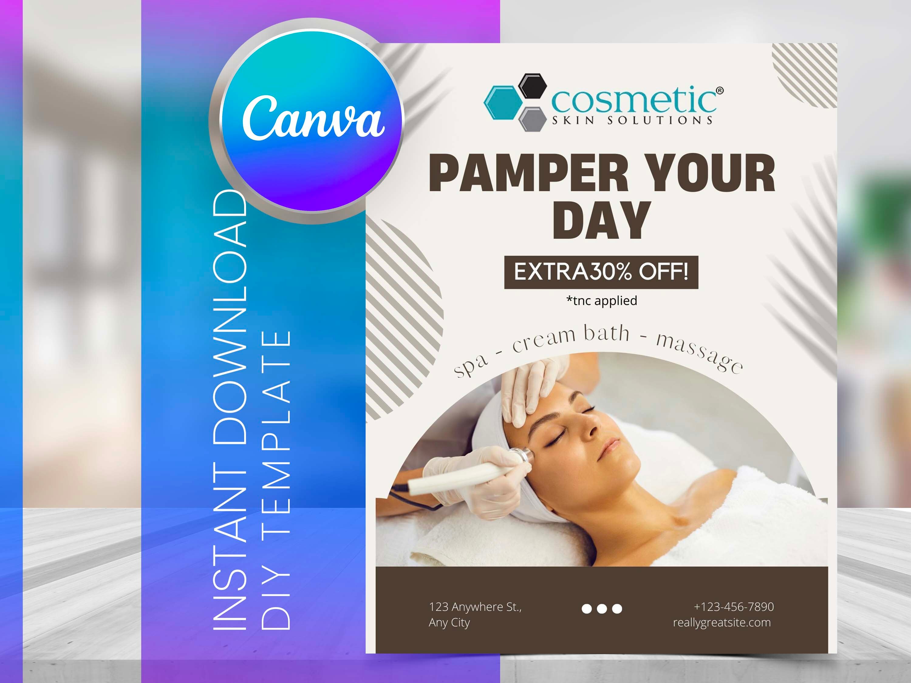 ACNE TREATMENT FLYER Diy Editable Canva Template, Printable & Social ...