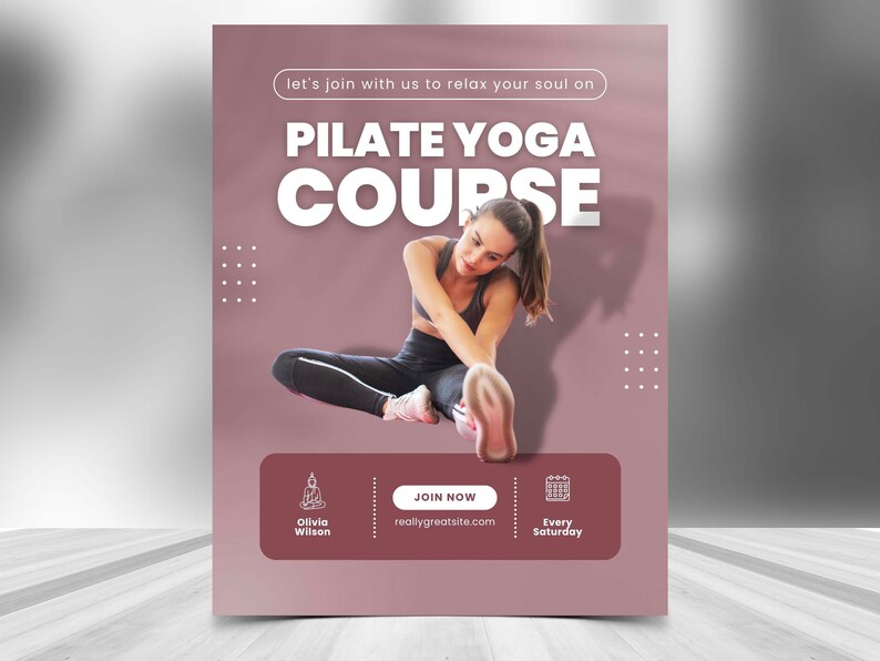PILATE FLYER DIY Editable Canva Template, Printable & Social Media ...