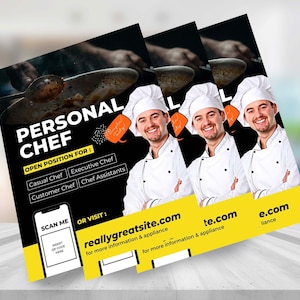 PERSONAL CHEF FLYER Diy, Editable Canva Template, Printable & Social ...
