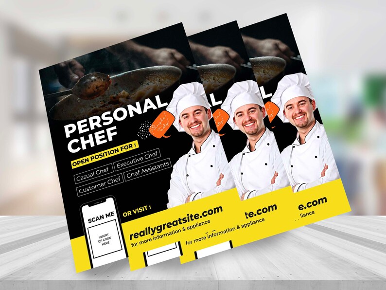 PERSONAL CHEF FLYER Diy, Editable Canva Template, Printable & Social ...