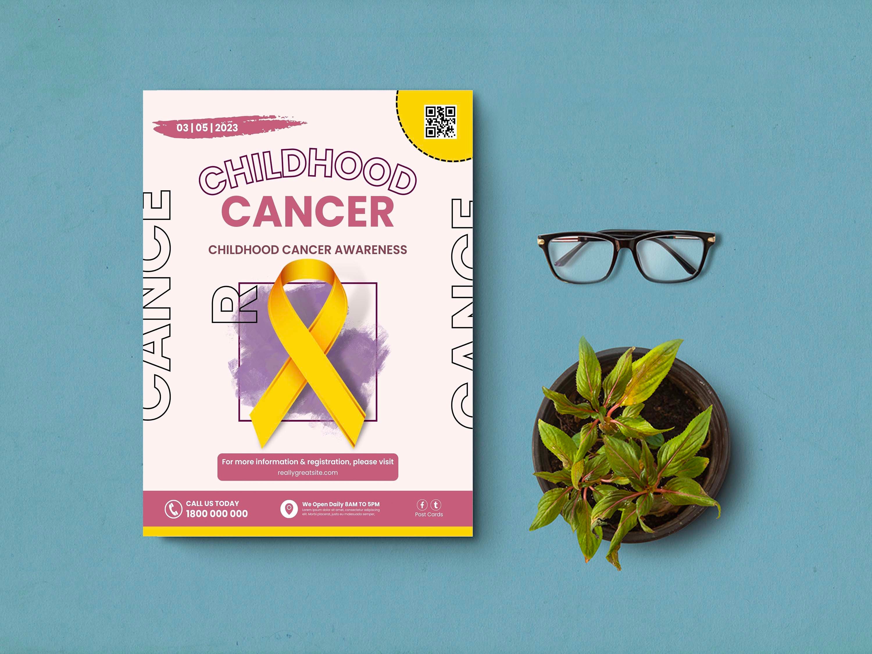 CANCER AWARENESS FLYER Diy Editable Canva Template, Printable & Social ...
