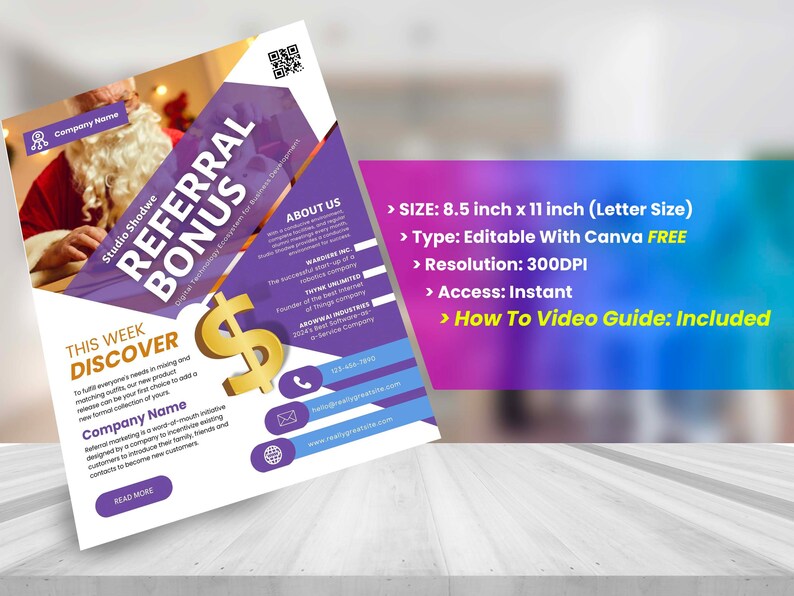 REFERRAL BONUS FLYERS Diy Editable Canva Template, Printable & Social ...