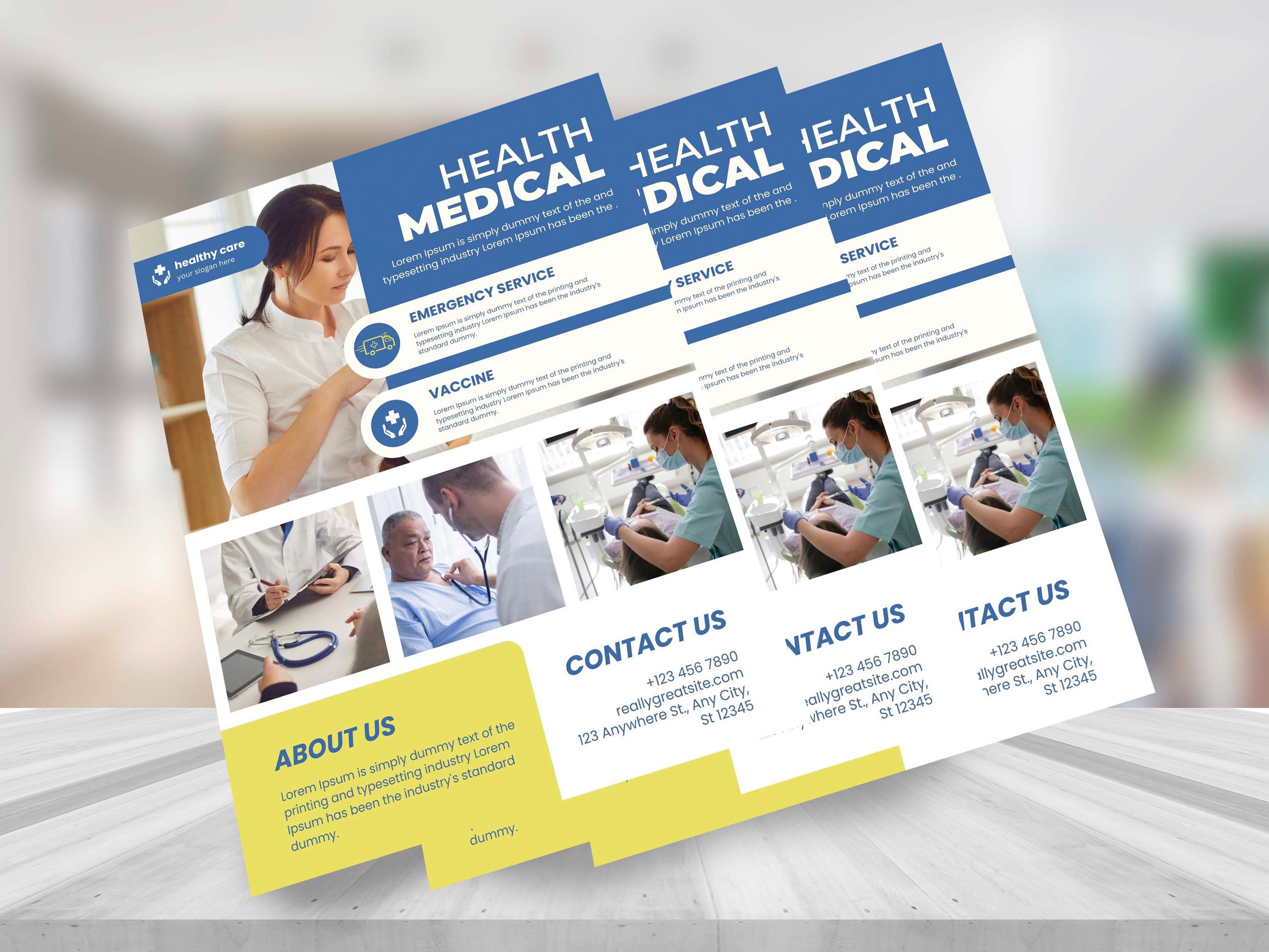 MEDICAL CLINIC FLYER Diy Editable Canva Template, Printable & Social ...