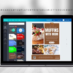 MUFFIN MOM FLYER Diy, Editable Canva Template, Printable & Social Media ...
