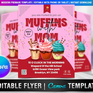 MUFFIN MOM FLYER Diy, Editable Canva Template, Printable & Social Media ...