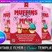 MUFFIN MOM FLYER Diy, Editable Canva Template, Printable & Social Media ...