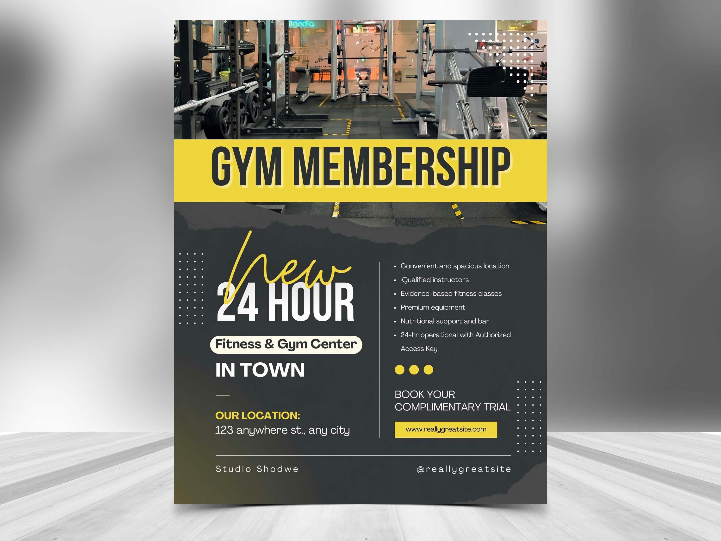 GYM MEMBERSHIP FLYER Diy Editable Canva Template, Printable & Social ...
