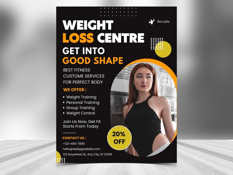WEIGHT LOSE FLYER Diy, Editable Canva Template, Printable & Social ...