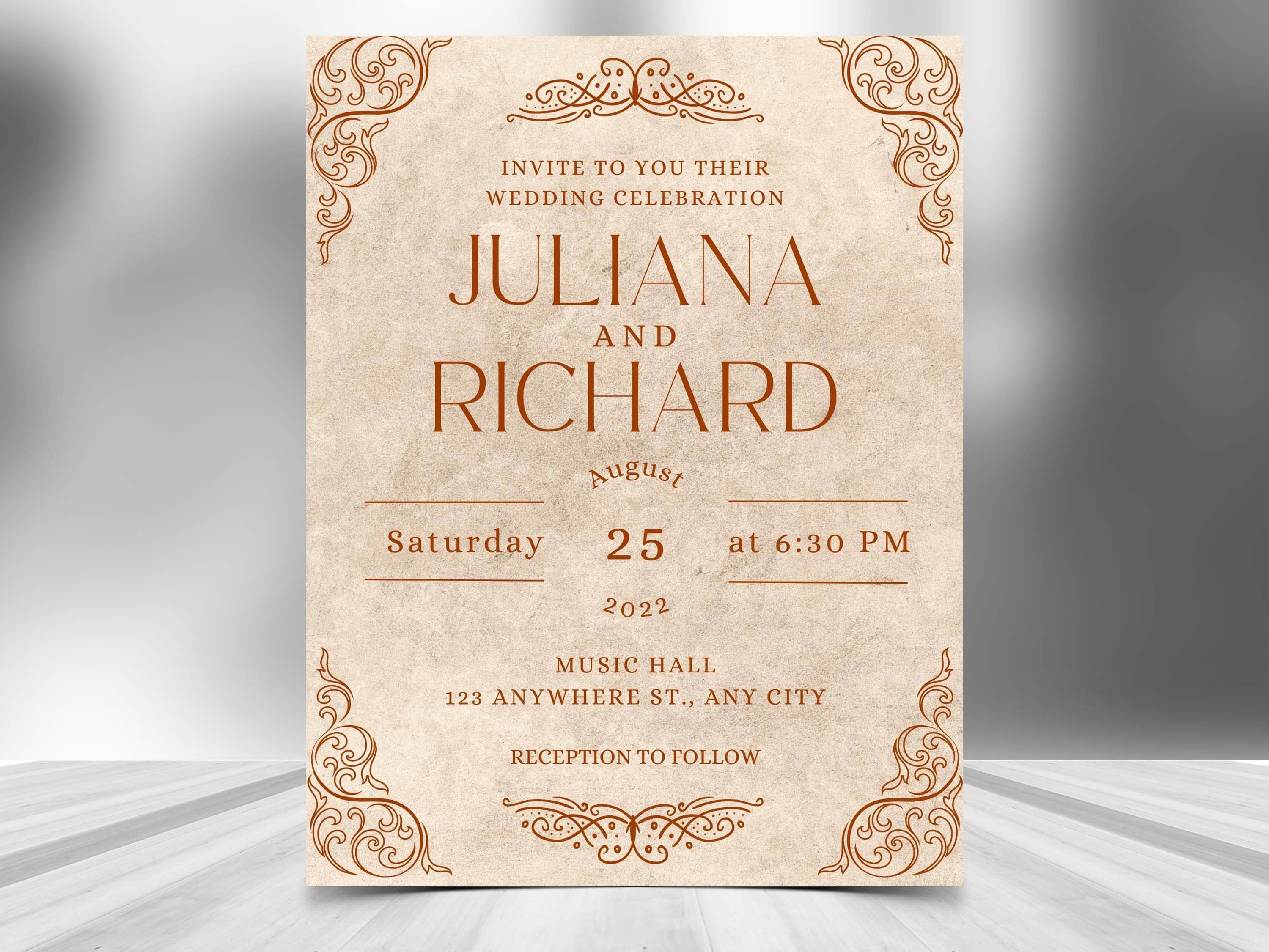 WEDDING VENUE FLYER Diy Editable Canva Template, Printable & Social ...