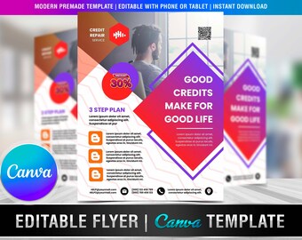 DIY Credit Repair Flyer Credit Restoration Templates Diy - Etsy