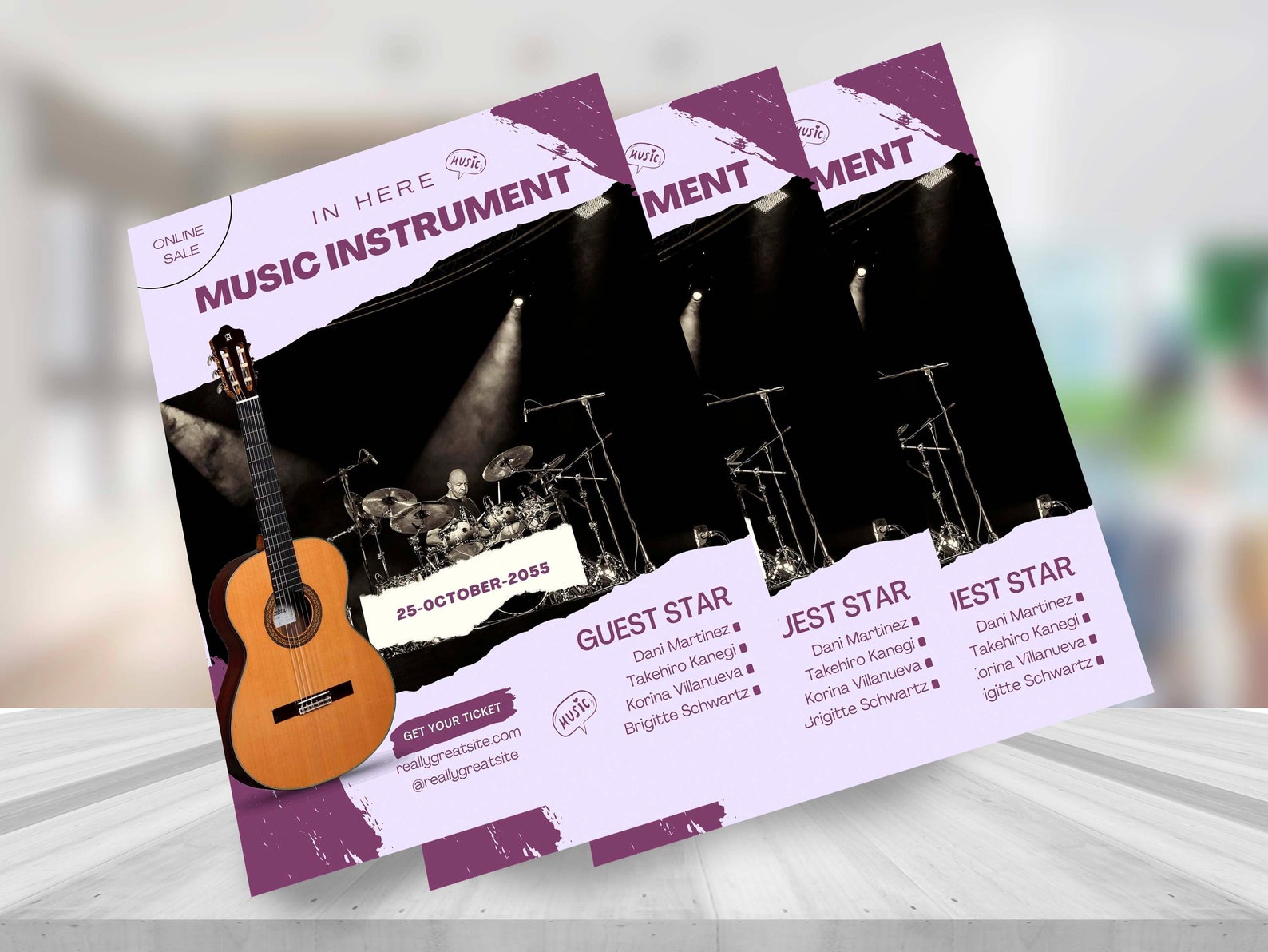 MUSIC INSTRUMENT FLYER Diy, Editable Canva Template, Printable & Social ...