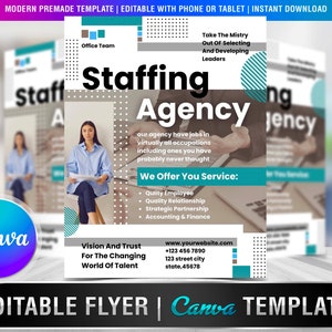 STAFFINF AGENCY FLYER Diy Editable Canva Template, Printable & Social ...