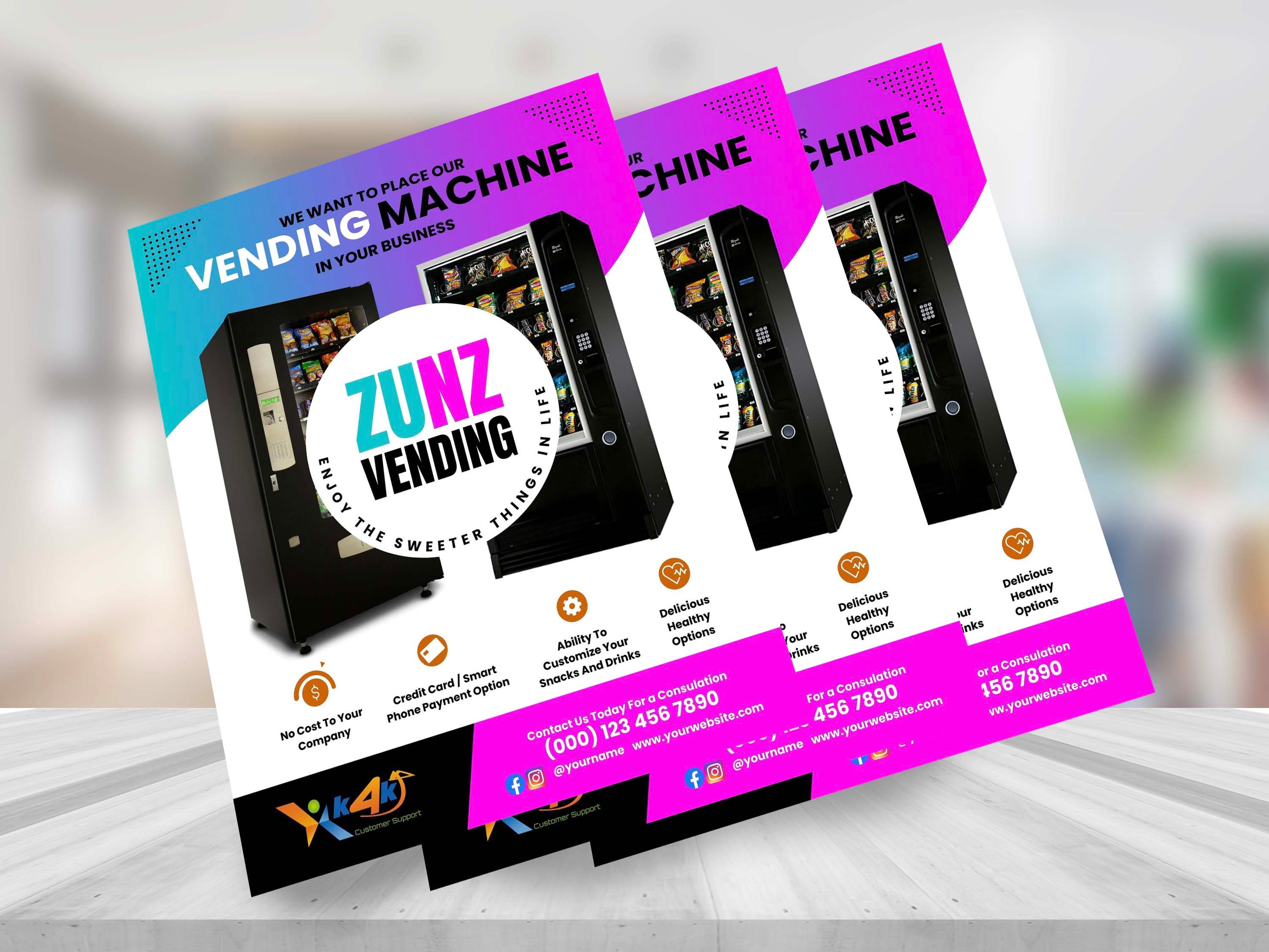 VENDING MACHINE FLYERS Diy Editable Canva Template, Printable & Social ...