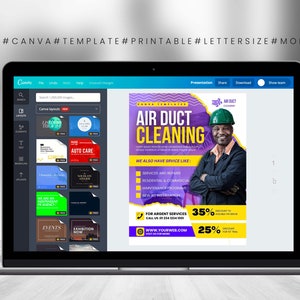AIR DUCT CLEANING Flyer Diy Editable Canva Template, Printable & Social ...
