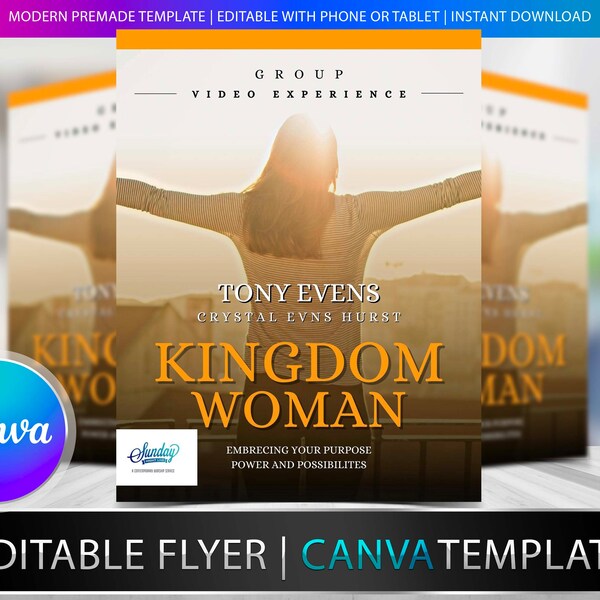 Initial Sermon Flyer Template - Etsy