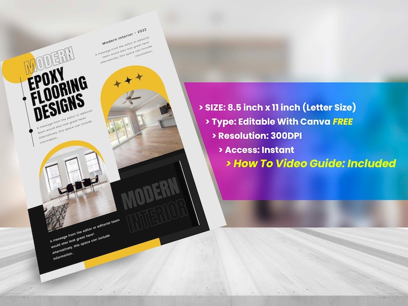 EPOXY FLOORING FLYER Diy Editable Canva Template, Printable & Social ...