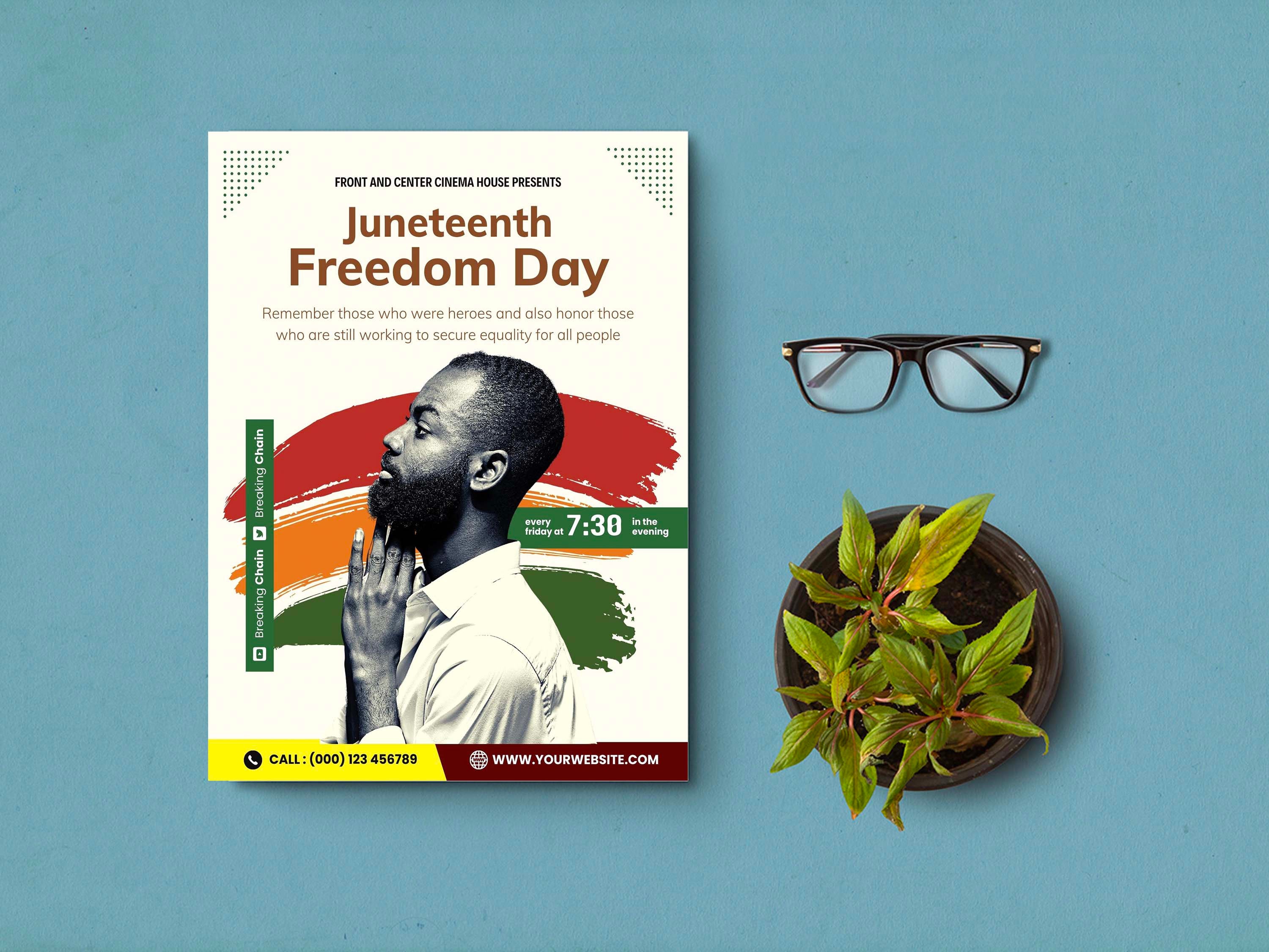 JUNETEENTH FLYER DIY Editable Canva Template, Printable & Social Media ...