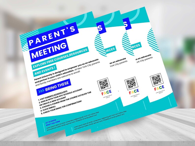PARENTS MEETING FLYER Diy Editable Canva Template, Printable & Social ...