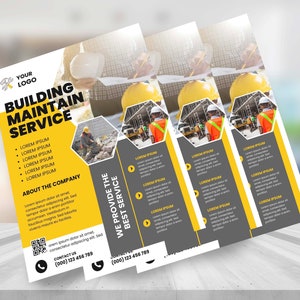 BUILDING MAINTENANCE SERVICE Flyer, Diy Editable Canva Template ...