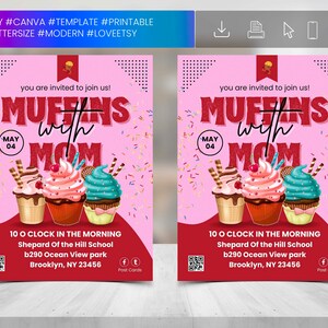 MUFFIN MOM FLYER Diy, Editable Canva Template, Printable & Social Media ...